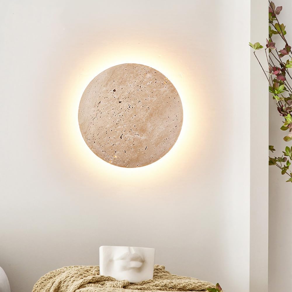 Round Minimalist Stone Wall Light – BAJE HOME