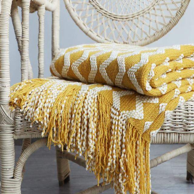 Nordic Knitted Zig Zag Bed Thread – BAJE HOME