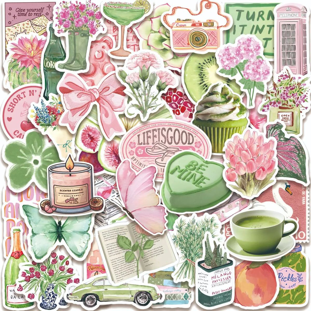 Coquette Spring Aesthetic Sticker Pack – BAJE HOME