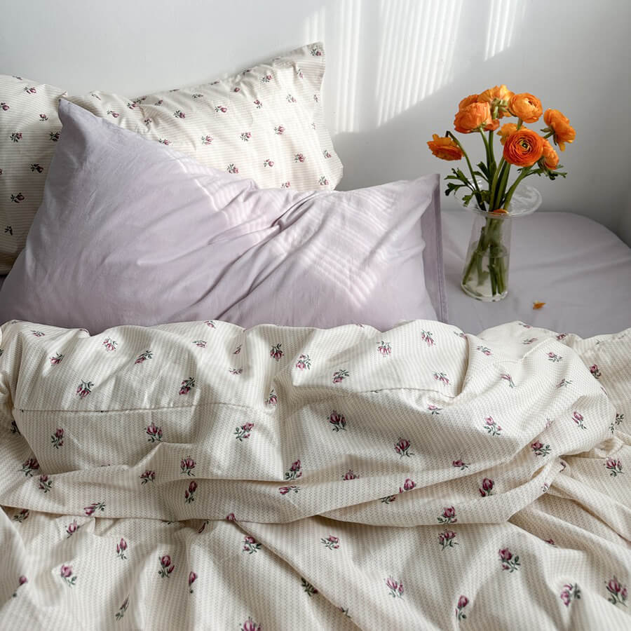 flower printed bed sheets